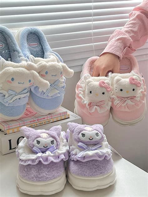Kt Fuzzy Fluffy Slippers Women Kawaii Slippers For Women Fluffy Kawaii