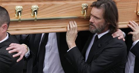 Jim Carrey Carries Cathriona Whites Coffin At Her Funeral In Co