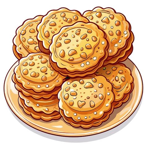 Biscuits Food Vector Illustration Premium Ai Generated Vector