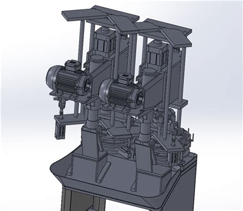 （2圆）转盘式自动钻孔机3d模型下载三维模型solidworks模型 制造云 产品模型