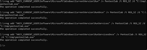 Persistence Registry Run Keys Penetration Testing Lab