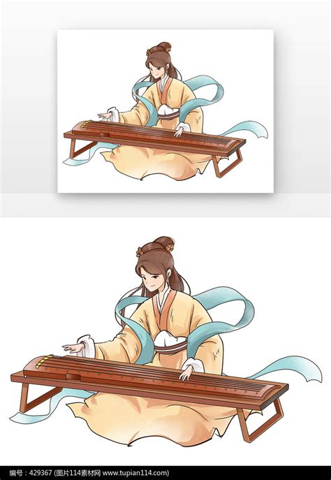 古风女孩弹古筝 图片114