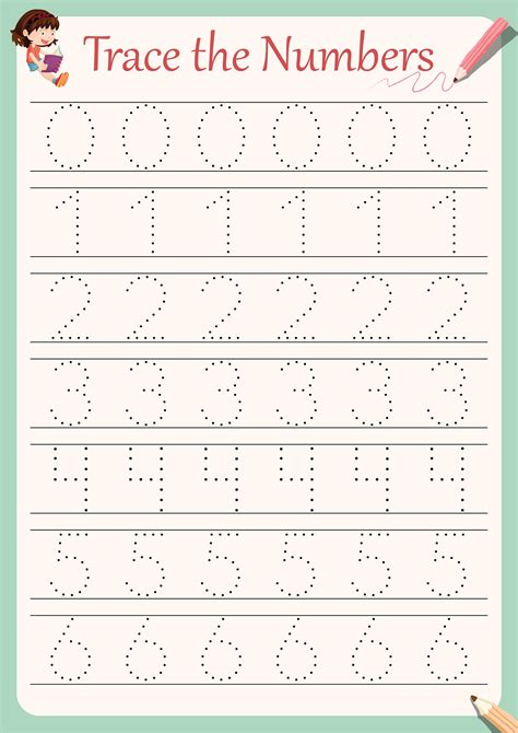 Number Tracing Learn Numbers Writing Worksheet Printable Learning To Write Handwriting