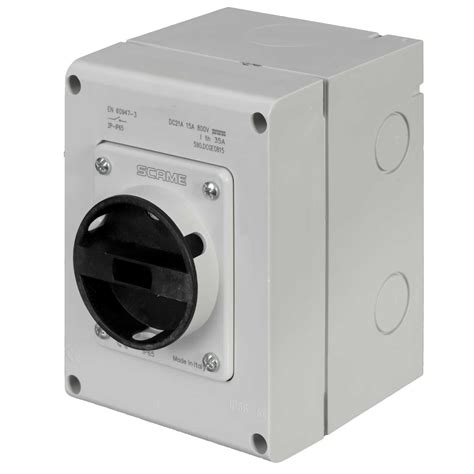 Scame 15a 3 Pole Dc Surface Mounting Isolator Ip65 590dcge0815 Cef