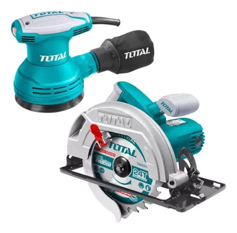 Combo Total Lijadora Orbital 320w Sierra Circular 1400w