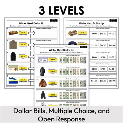 Winter Next Dollar Up Life Skills Worksheets For Special Worksheets Library