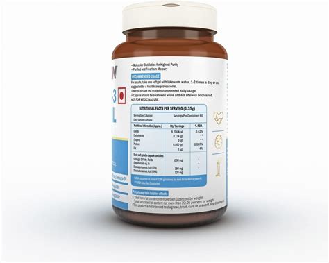 Aceite De Pescado Omega 3 1000 Mg De ácido Graso Omega 3 180 Mg Epa