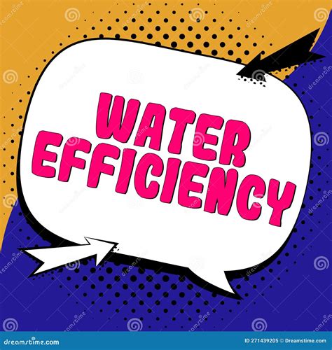 Conceptual Display Water Efficiency Word For Reduce Water Wastage By