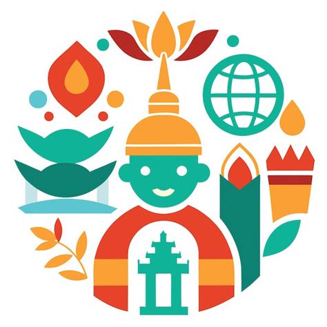 Unity In Diversity Global Cultures And Traditions Symbols Vector