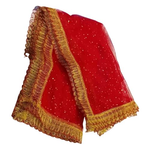 Net 1m Embroidered Mata Ki Chunari At ₹ 15 Piece In North Dumdum Id