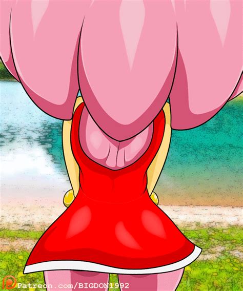 Rule 34 Amy Rose Animated Ass Back Back View Background Bigdon1992
