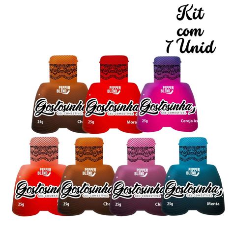 Kit C 7 Gostosinha Gel Comestivel Para Oral Pepper Blend 25g