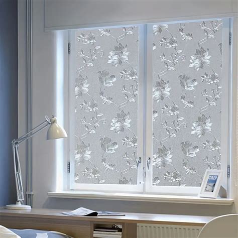 Hibiscus Flower Glass Window Film Window Stickers Privacy Temu