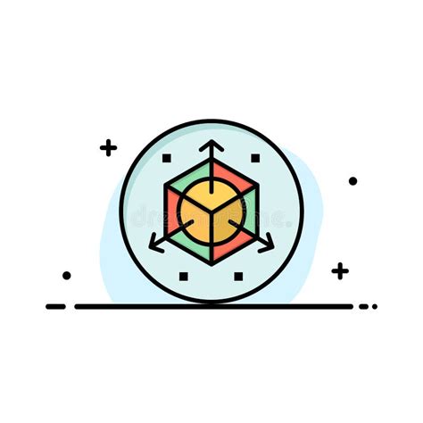 Scale Modification Design 3d Business Flat Line Filled Icon Vector