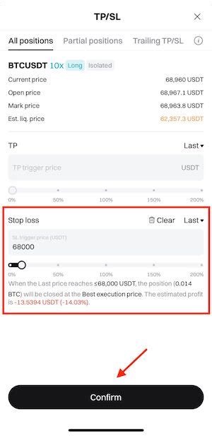 Bitget How To Set Tp And Sl Orders Bitget Support Center