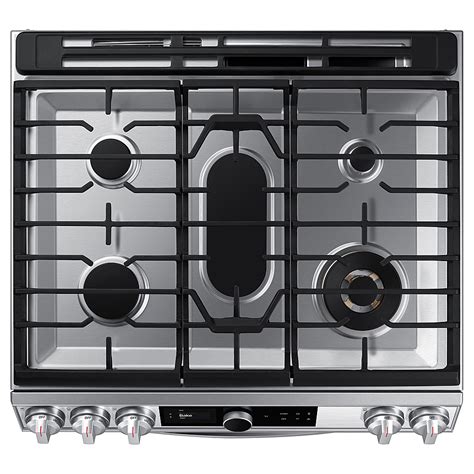 Best Buy Samsung 60 Cu Ft Front Control Slide In Gas Range With