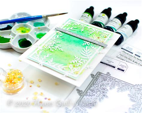 Houses Built Of Cards Watercolor Ink Blending And Heat Embossing Facebook And YouTube Live