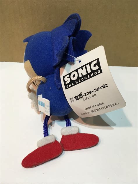 1991 Stringy Sonic The Hedgehog Plush Toy Figure Sega Rare Vintage Ufo