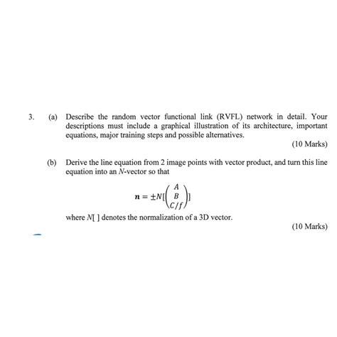 Solved A ﻿describe The Random Vector Functional Link