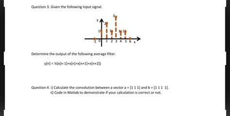 Solved Question 3 Given The Following Input Signal Chegg