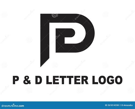 Symbole De Lettre Minimale Conception Du Logo Alphabet D Et P