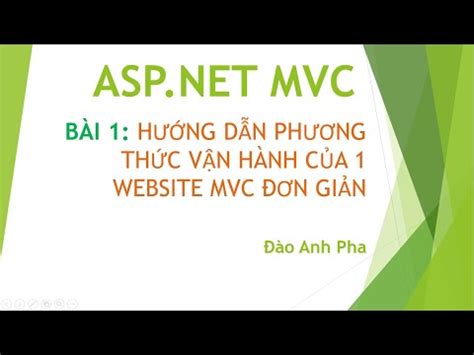 T H C L P Tr Nh Asp Net Mvc B I H Ng D N C Ch Th C Ho T Ng C A