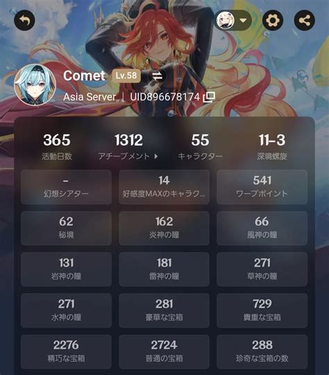 原神始めて1年！ Genshin Impact Hoyolab