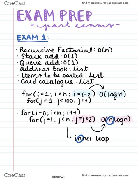 COP 3530 Final Final Exam Prep OneClass