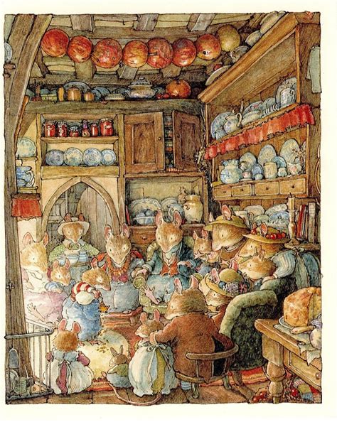 Brambly Hedge Print Jill Barklems The High Hills Vintage Mice
