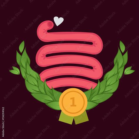 Small Intestine Vector Illustration Stock Vector Adobe Stock