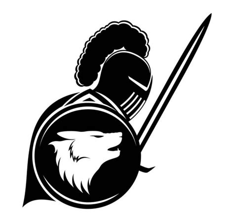 Black Spartan Helmet White Background Stock Vector Image By ©taronin