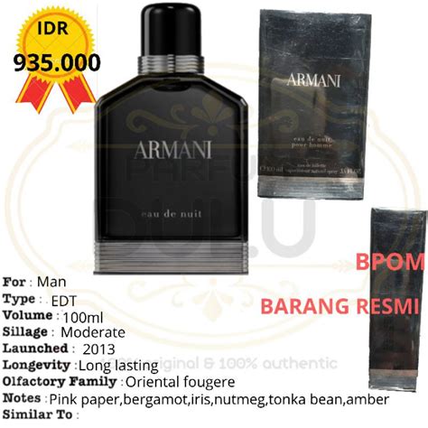 Jual Parfum Giorgio Armani Eau De Nuit Pour Homme Edt 100ml Original