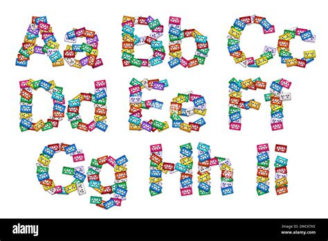 Lettres Majuscules Et Minuscules De L Alphabet Anglais A B C D E F