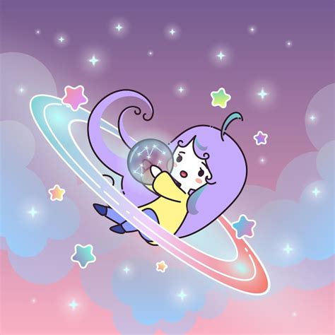 Premium Vector Space Chibi Girl