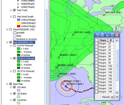 HurricaneMapping Shapefile Dataset Description