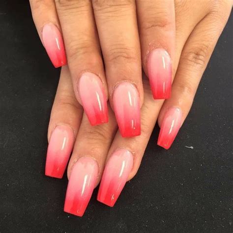 Glamorous Ombre Coffin Nails For Your Inspiration Ombre Acrylic Nails