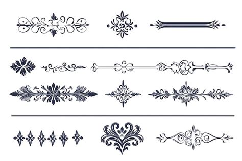 Decorative Borders Vector Elements Set Premium Ai Generated Vector
