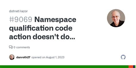 Namespace Qualification Code Action Doesnt Do Anything When Selected