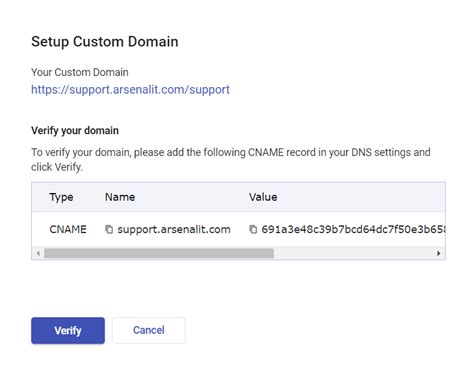 setting up a custom domain for your desk365 support portal