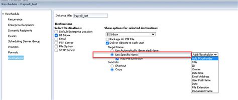 Object Value On A Title Of The Schedule Instance Bi 42