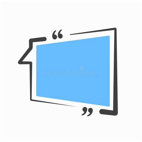 Quote Frame Blank Text Quote Boxes Message Stock Vector