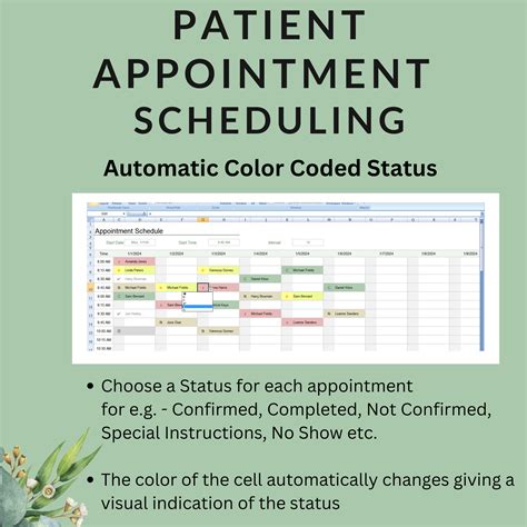 Patient Appointment Scheduling Template Clinic Medical Office Any Time Intervals Appointment