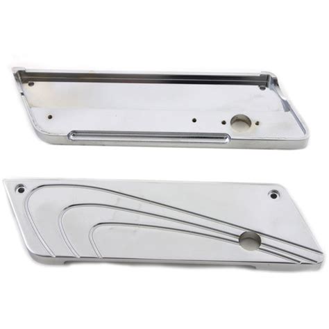 Wyatt Gatling Chrome Flair Style Saddlebag Face Plates 42 1098 Ebay