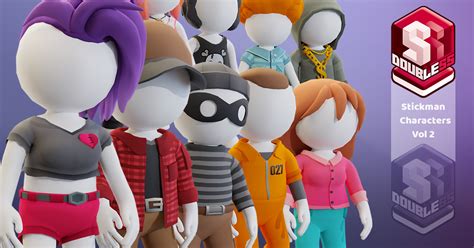 Stickman Civilian Characters Pack 3d Characters Unity Asset Store