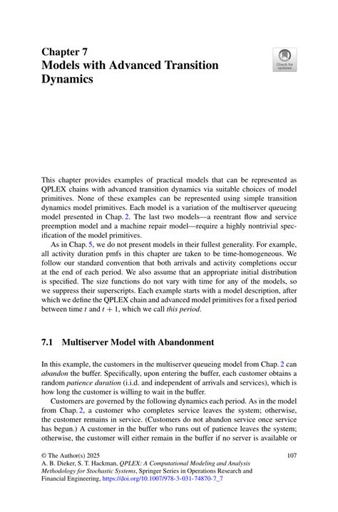 Pdf Models With Advanced Transition Dynamics