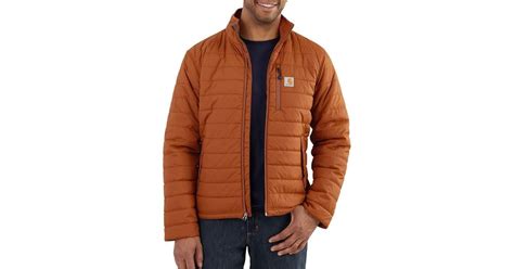 Carhartt Rain Defender Relaxed Fit Lightweight Insulated Jacket In Brown For Men Lyst