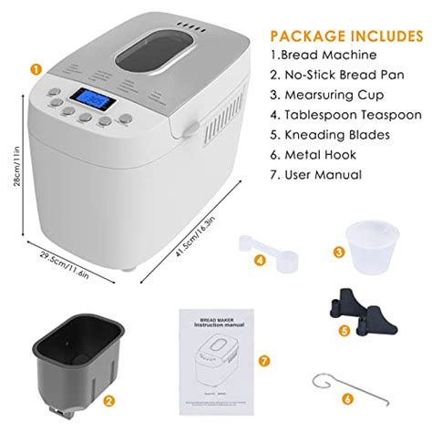 Patioer 33lb Bread Maker Machine Automatic Bread Machine With Dual