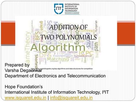 addition of two polynomials ppt