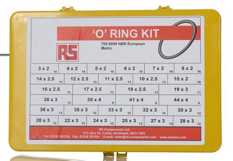Rs Pro Metric O Ring Kit Nitrile Kit Contents 385 Pieces Rs