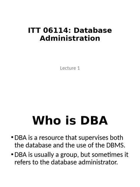 Database Administration Lecture1 Pdf Databases My Sql